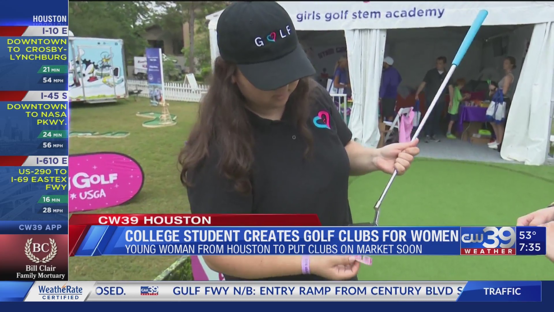 College student designs golf clubs for women – CW39 Houston