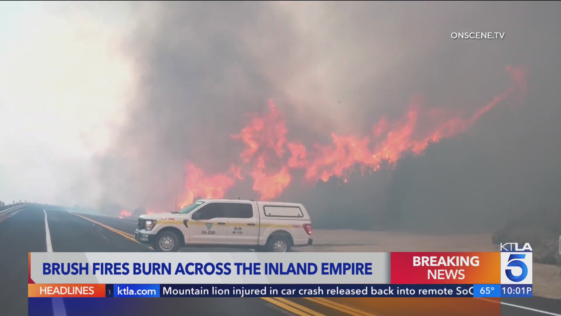 Brush fires burn across the Inland Empire – KTLA