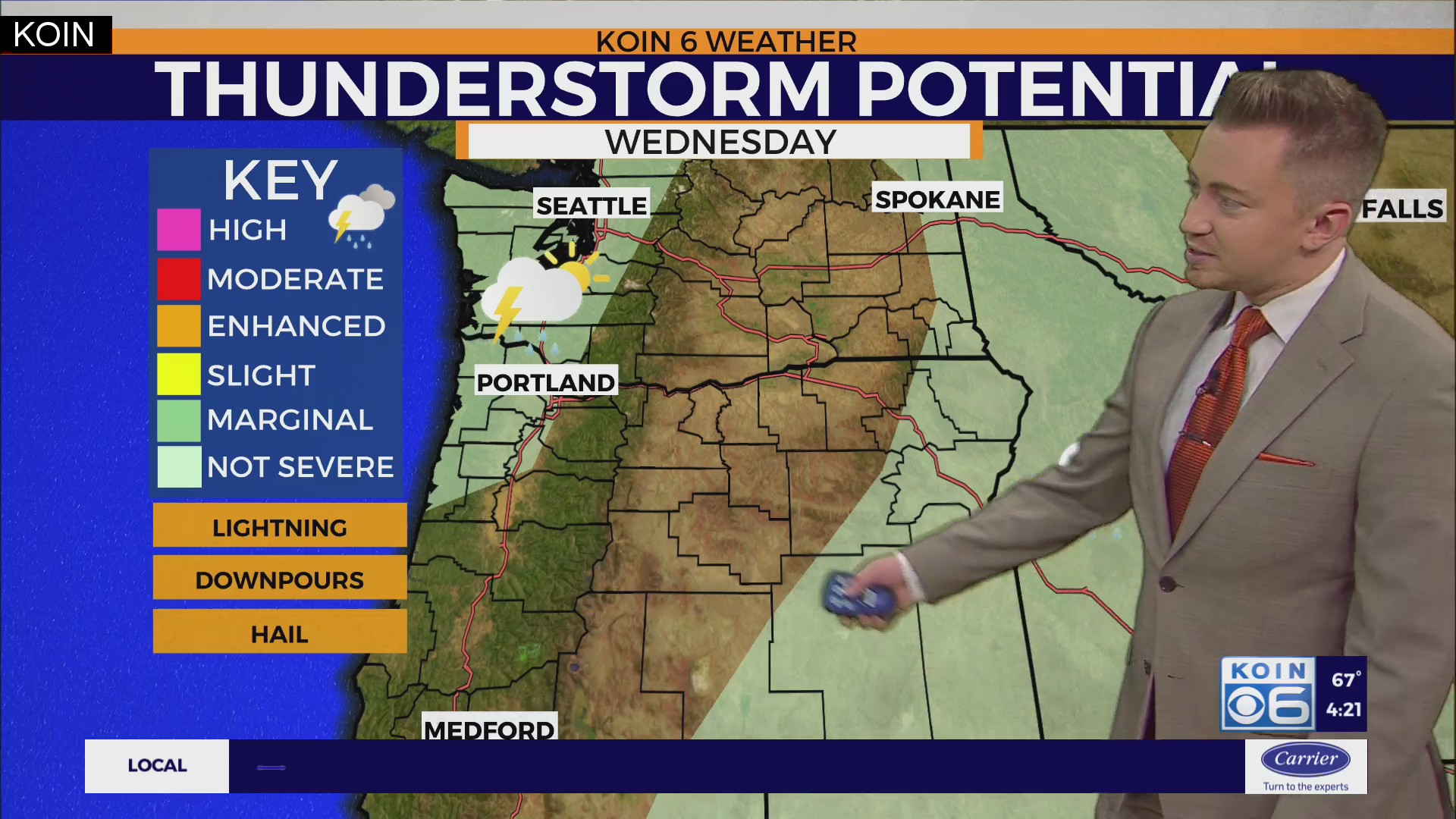 T-storms & snow around the PNW – KOIN.com