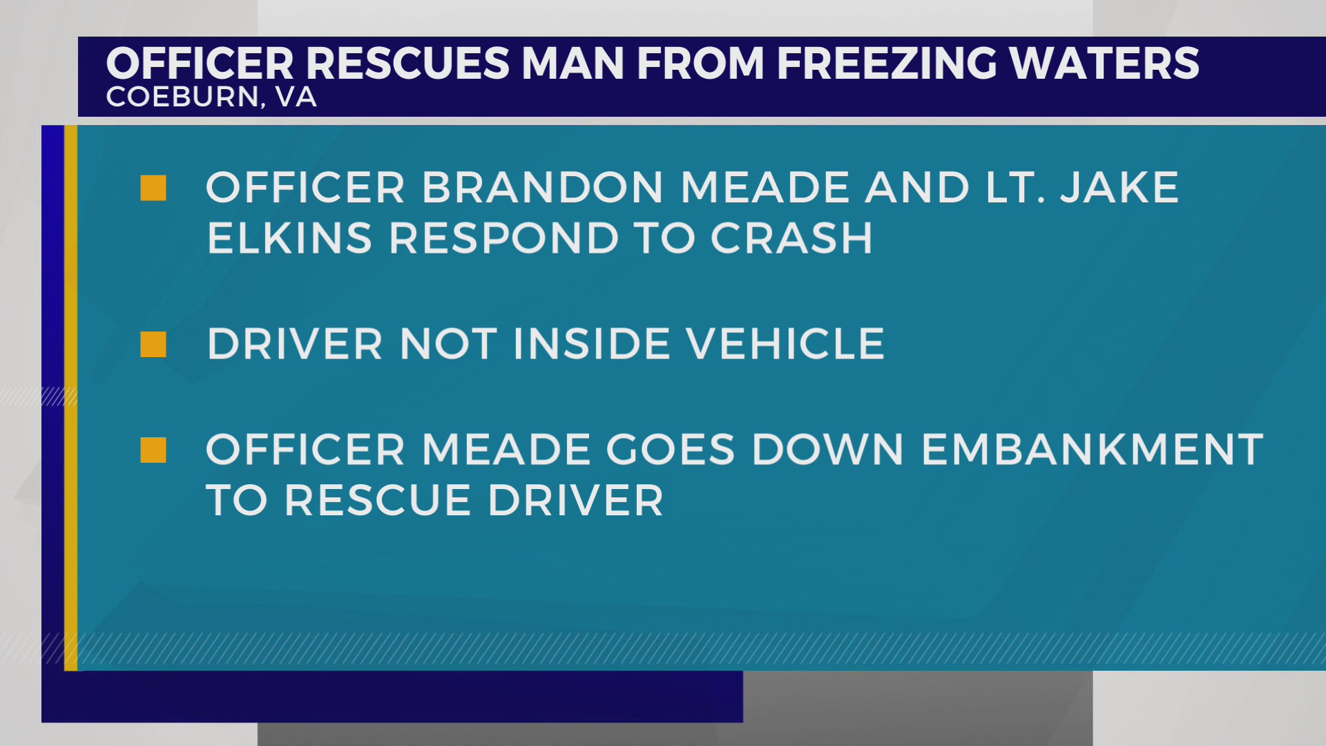 Coeburn, Va. officer recognized after saving crash victim from frigid waters – WJHL | Tri-Cities ...