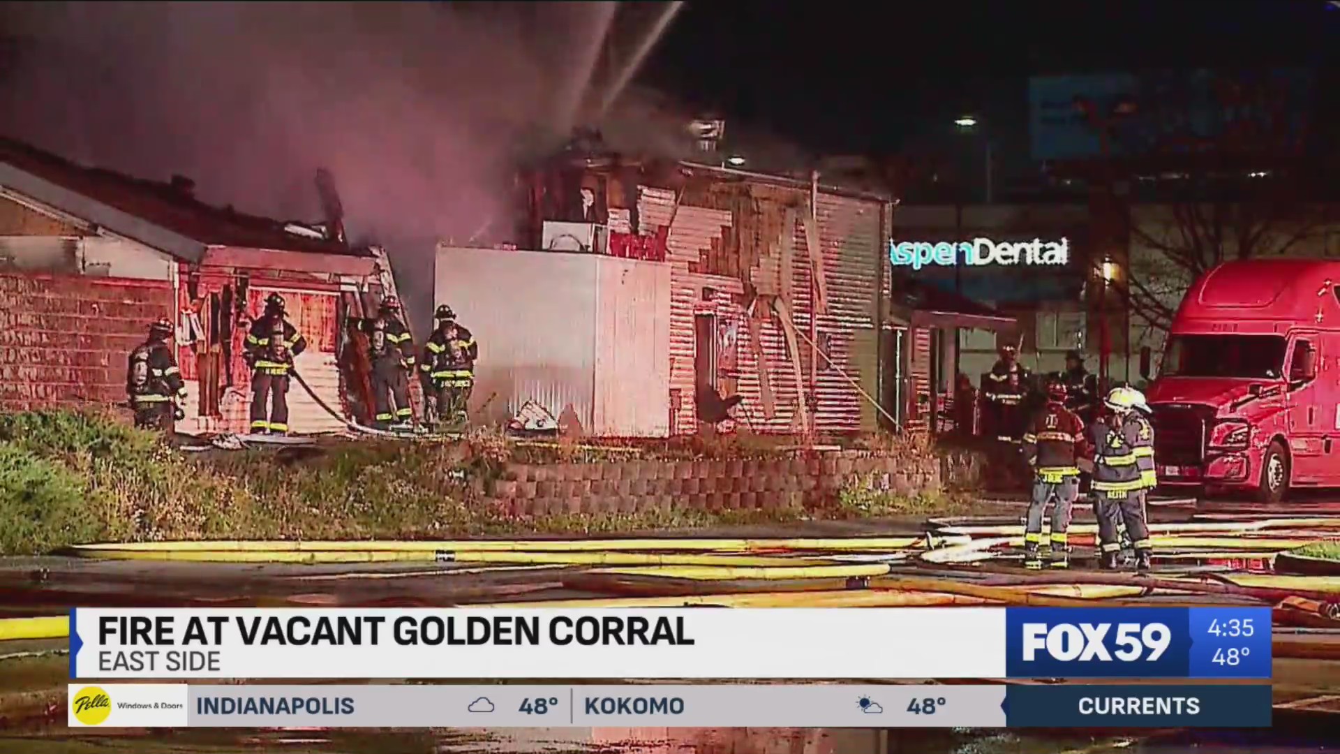 Crews respond to fire at abandoned Indy Golden Corral – Fox 59