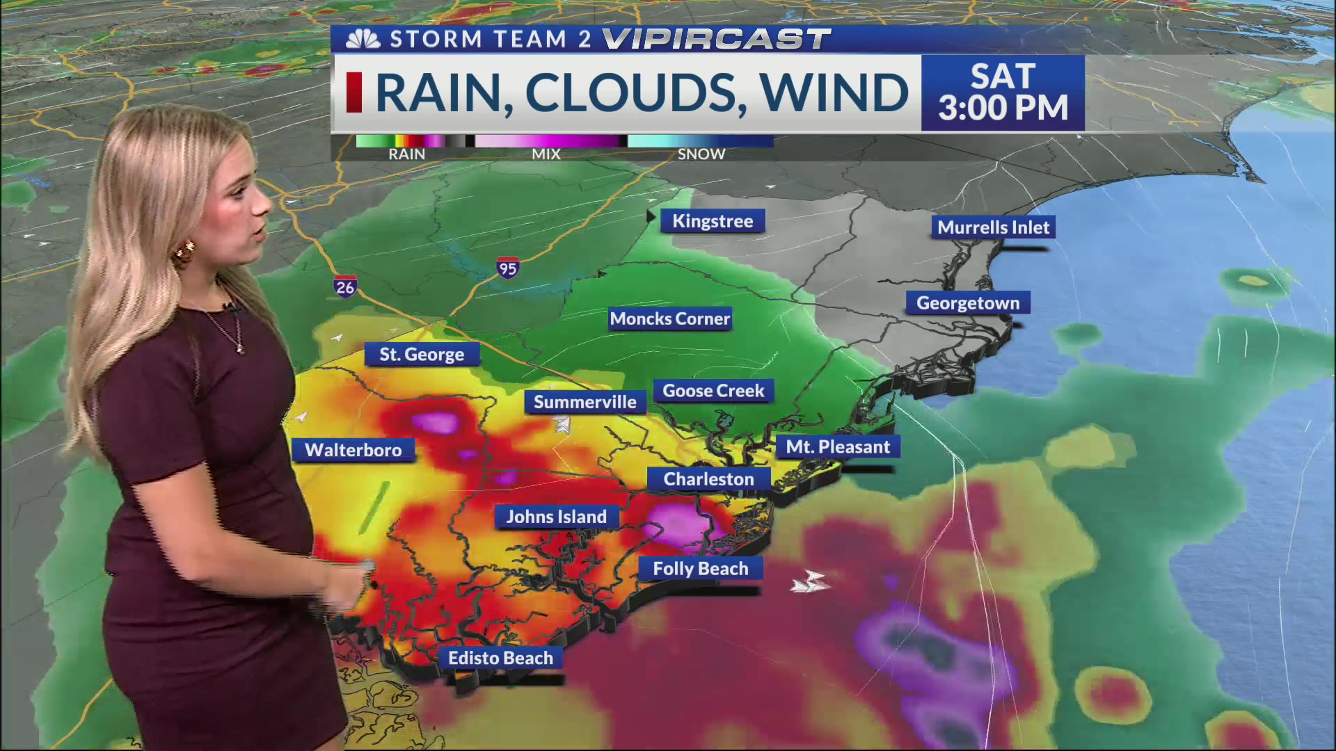 Grace’s Saturday severe weather forecast – WCBD News 2