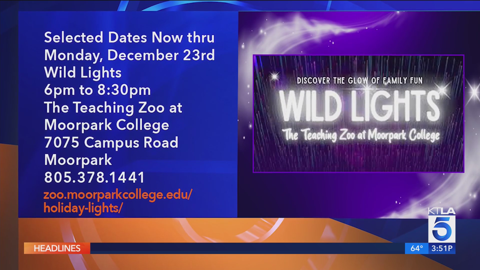 Wild Lights at The Teaching Zoo at Moorpark College – KTLA