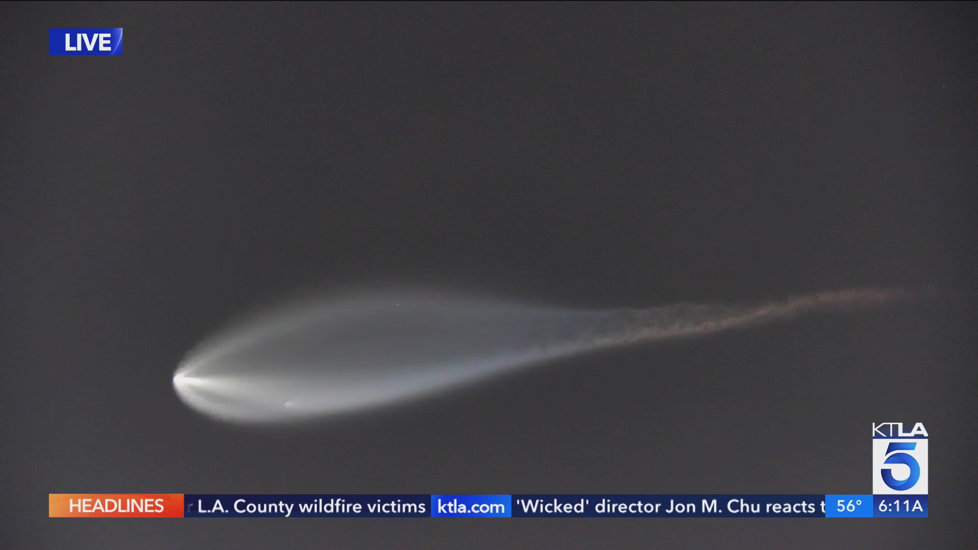 Early-morning SpaceX launch lights up skies over SoCal – KTLA