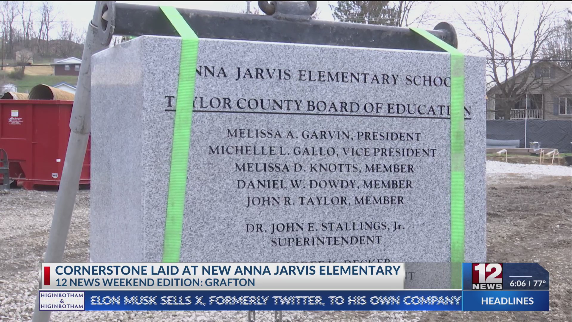 Masonic cornerstone laying ceremony held for new Anna Jarvis Elementary ...
