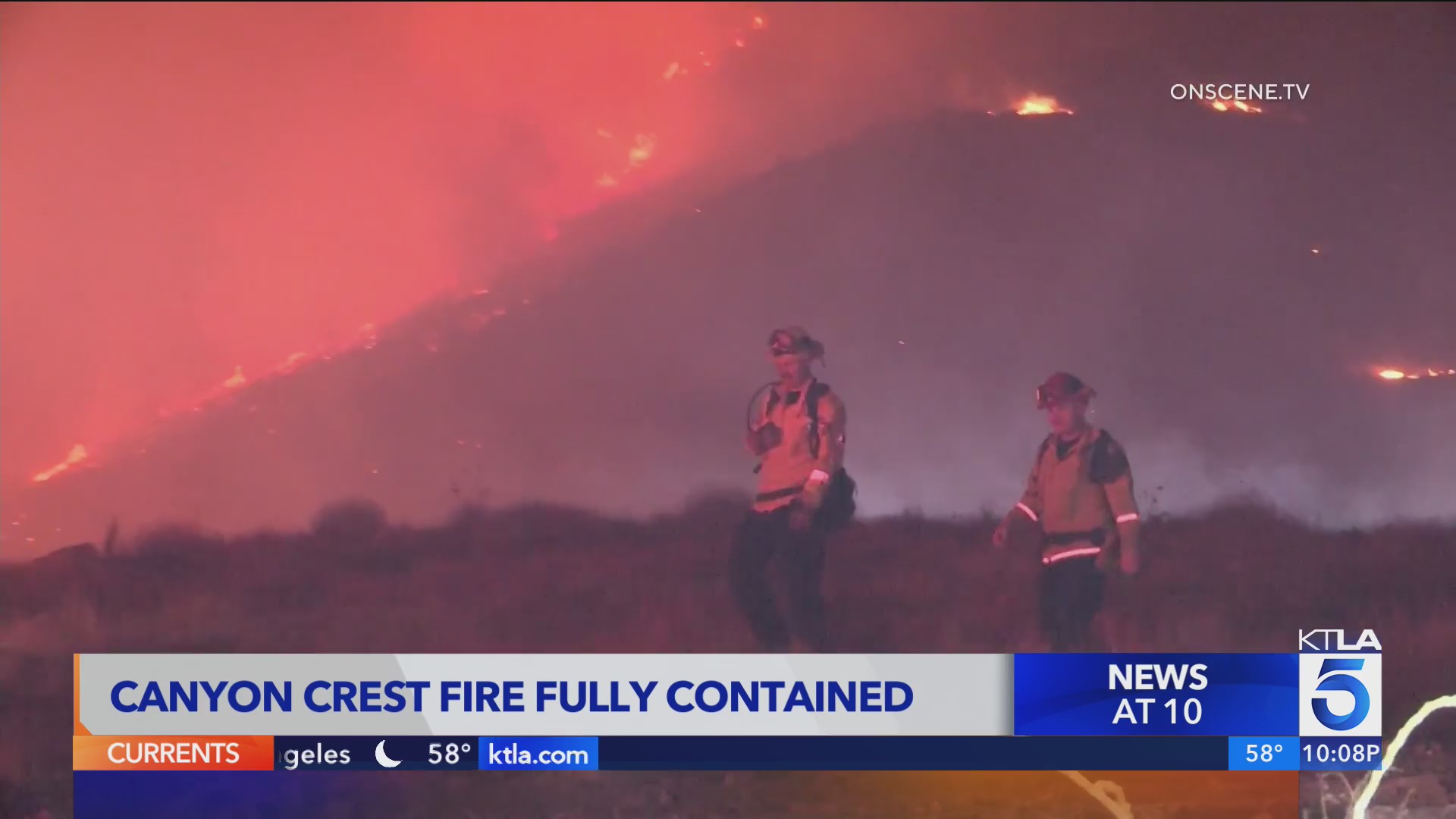 Canyon Crest fire in Riverside County full contained – KTLA