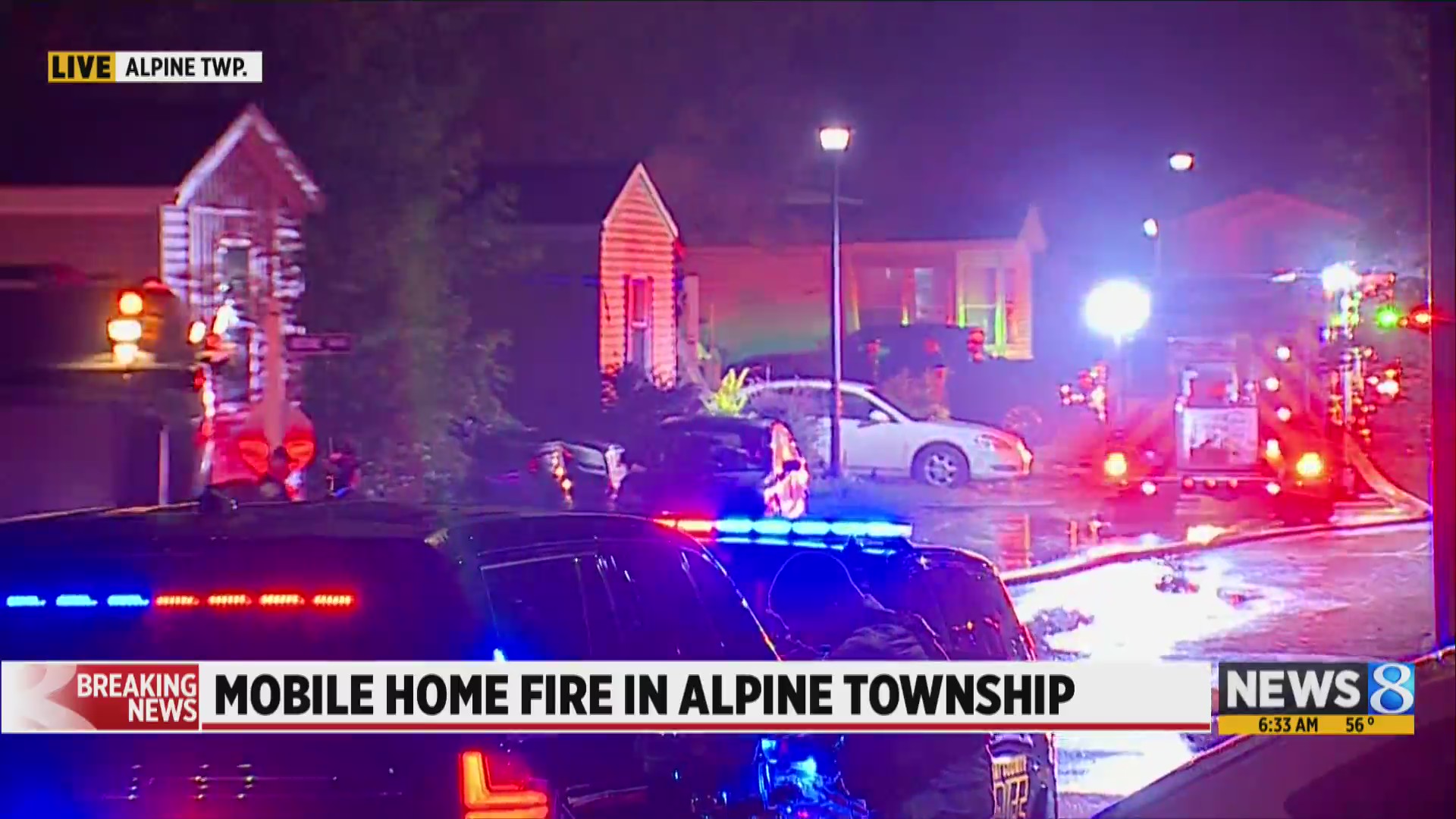 Crews respond to mobile home fire in Alpine Township – WOODTV.com