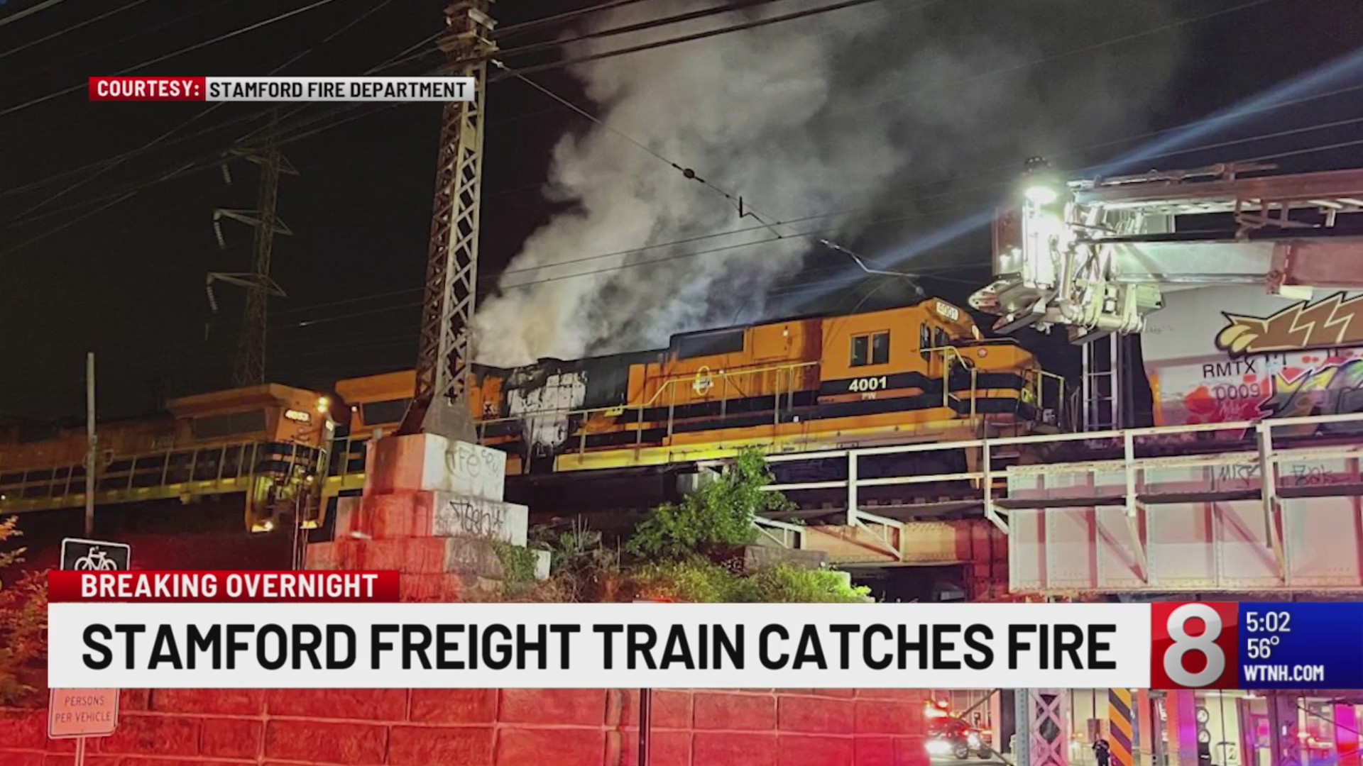 New Haven line back in service after freight train fire in Stamford ...