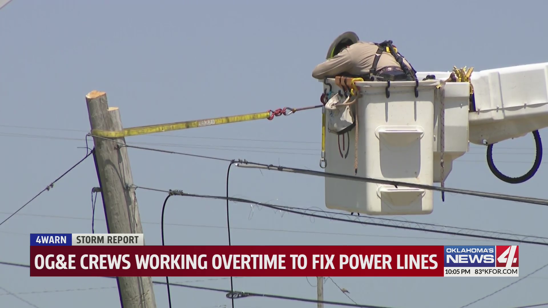 OG&E crews working overtime to fix power lines – KFOR.com Oklahoma City
