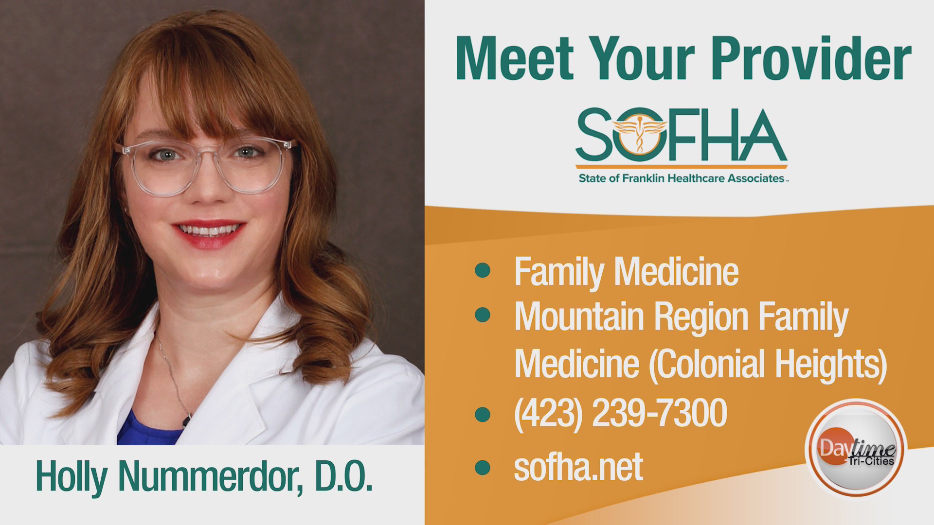 Sponsored Content: Meet Your Provider by SOFHA: Dr. Holly Nummerdor – WJHL | Tri-Cities News ...