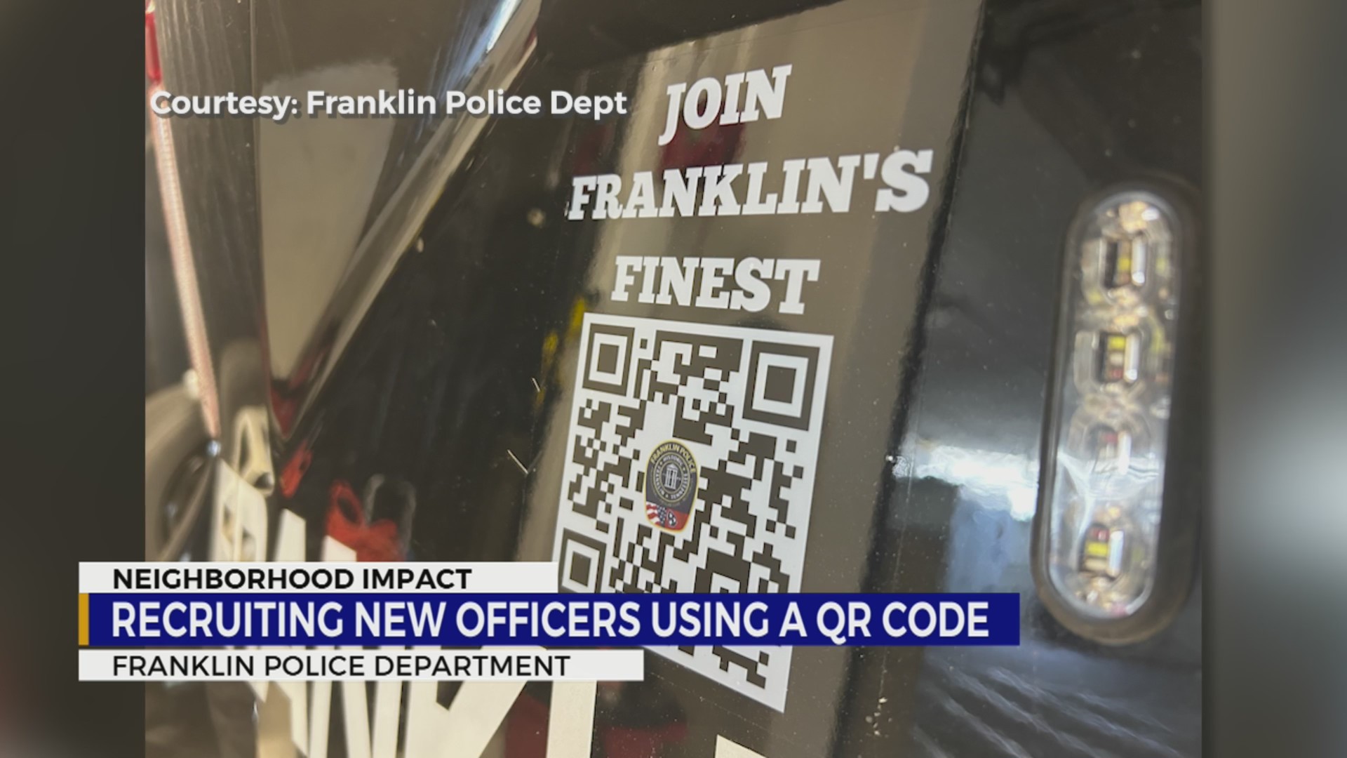 Neighborhood Impact: Franklin PD recruiting new officers using QR code ...