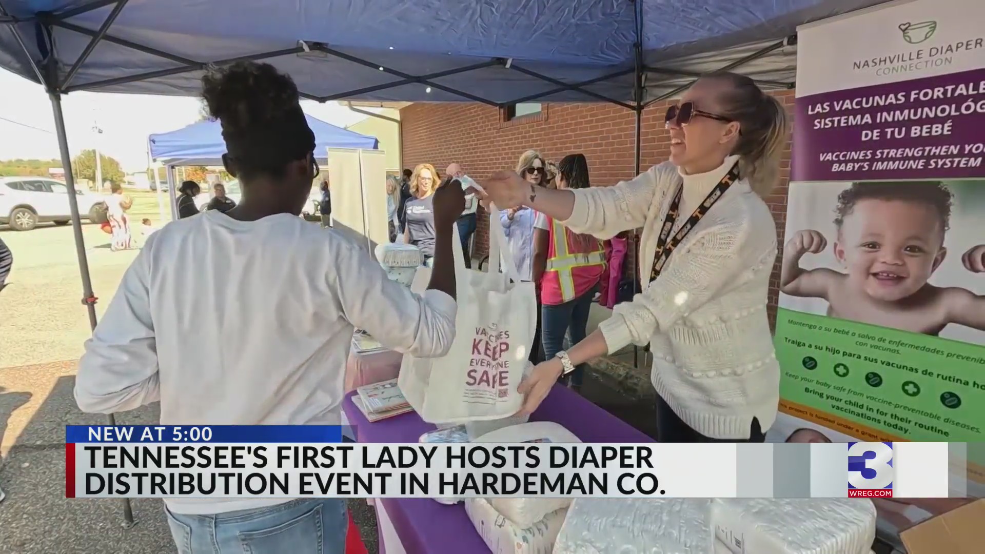 TN First Lady gives away diapers, other infant essentials – WREG.com