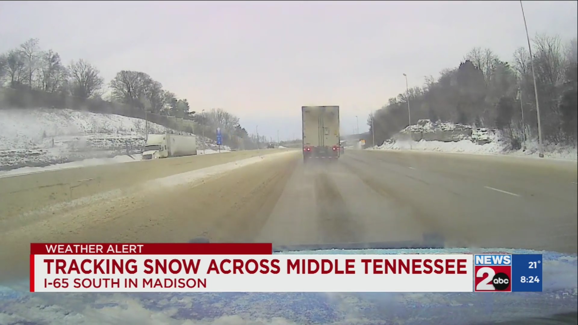 I-65 South in Madison begins to clear after snowfall – WKRN News 2