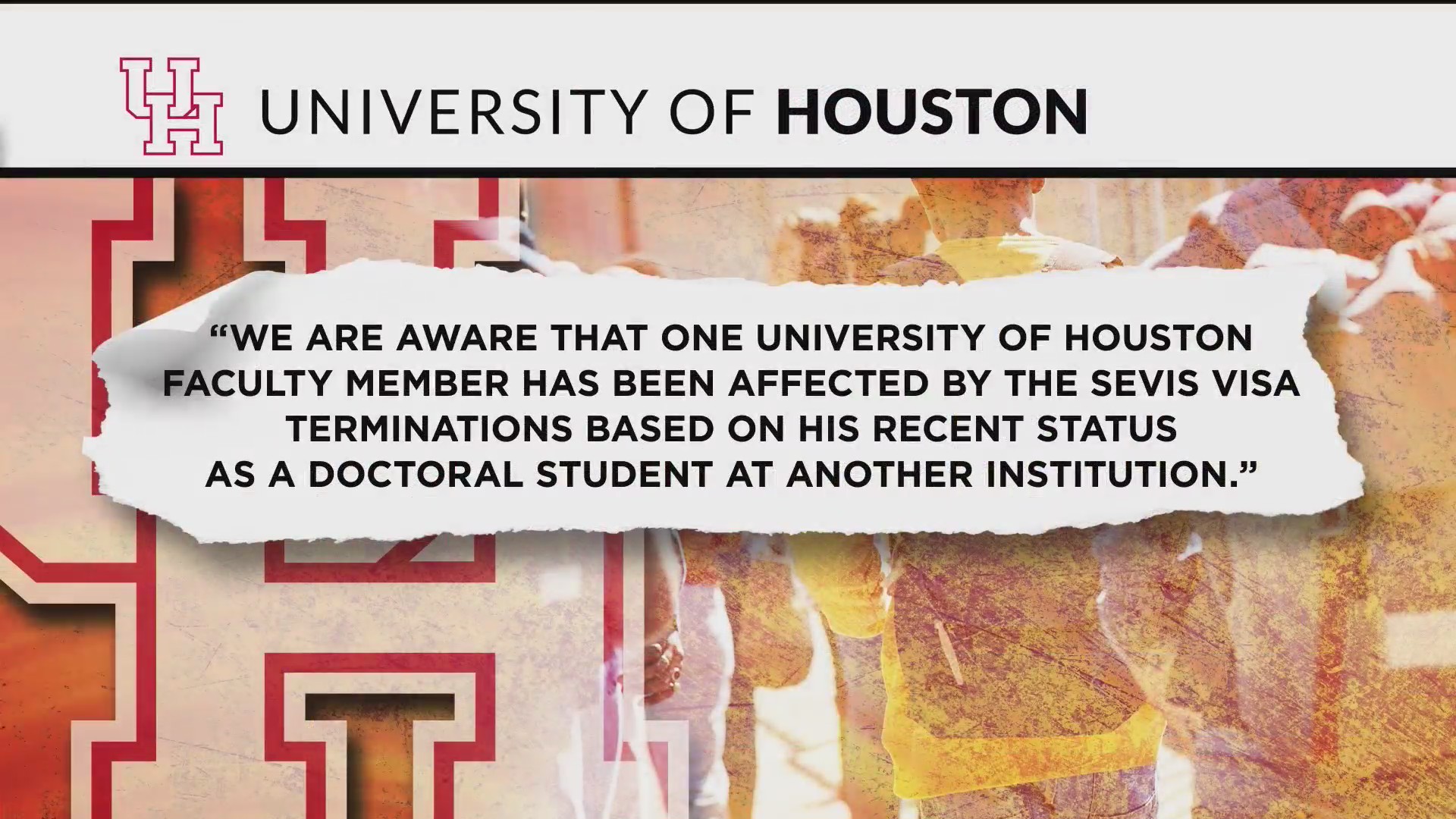 University of Houston assistant professor’s visa terminated – CW39 Houston