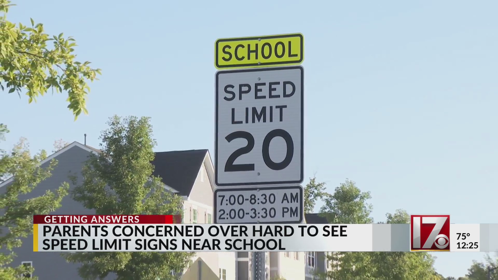 Parents concerned over hard to see speed limit signs near Wake Forest ...