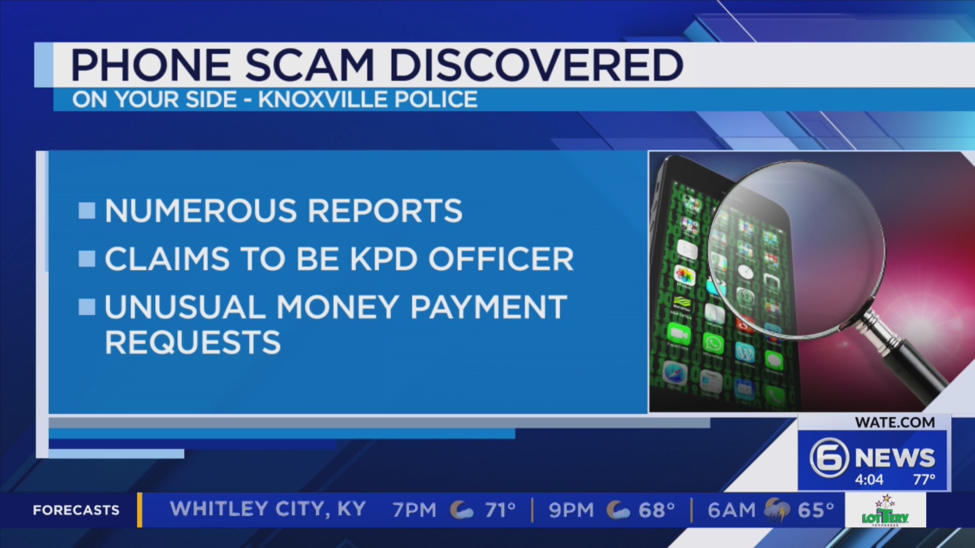 Avoid scam calls claiming to be from Knox police – WATE 6 On Your Side