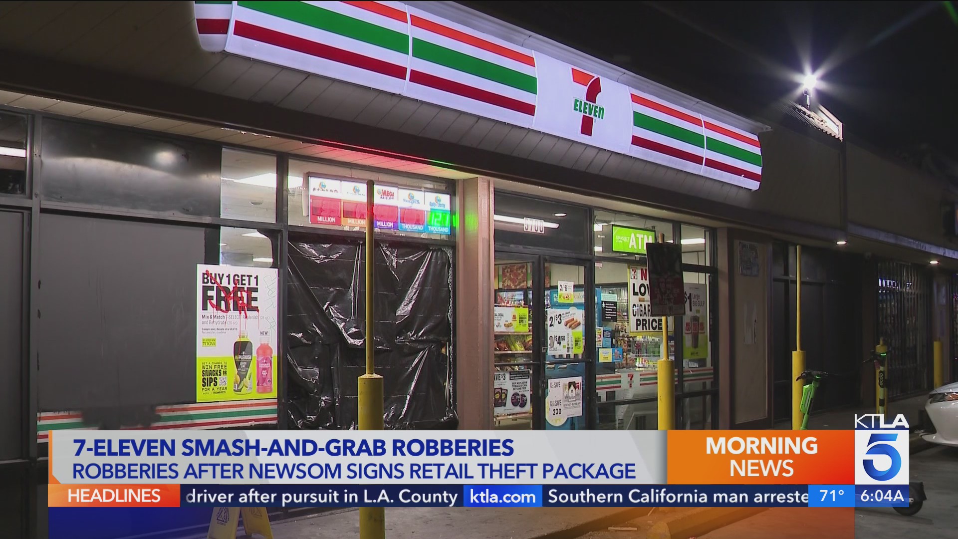 Multiple Los Angeles 7-Eleven stores robbed overnight Saturday – KTLA