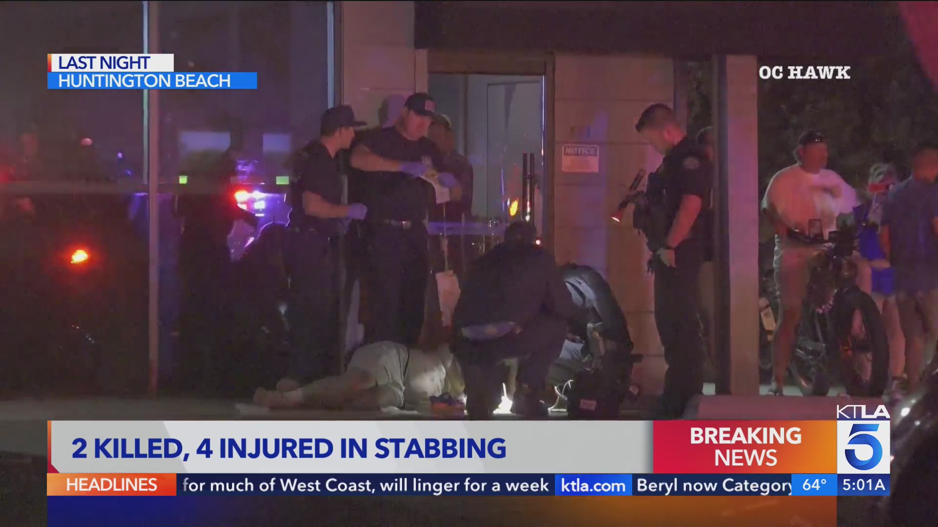 6 people stabbed, 2 fatally in Huntington Beach – KTLA
