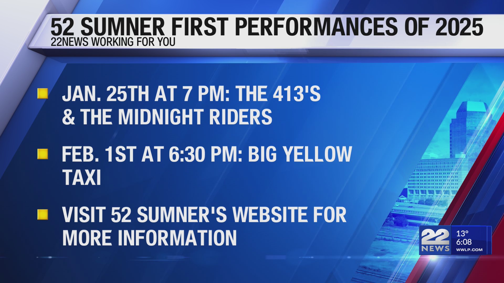 52 Sumner announces first performances of 2025 – WWLP