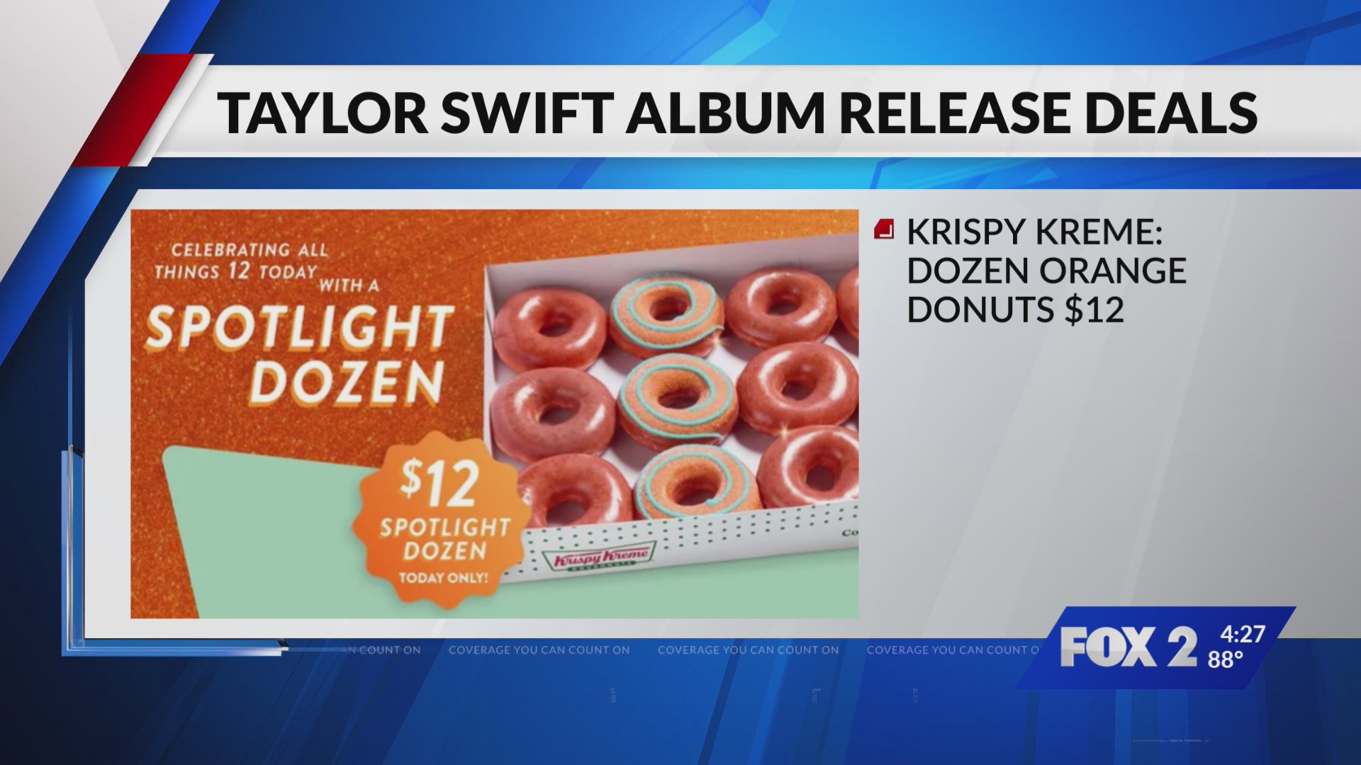 Fast food chains serve up deals for Taylor Swift’s new album – FOX 2