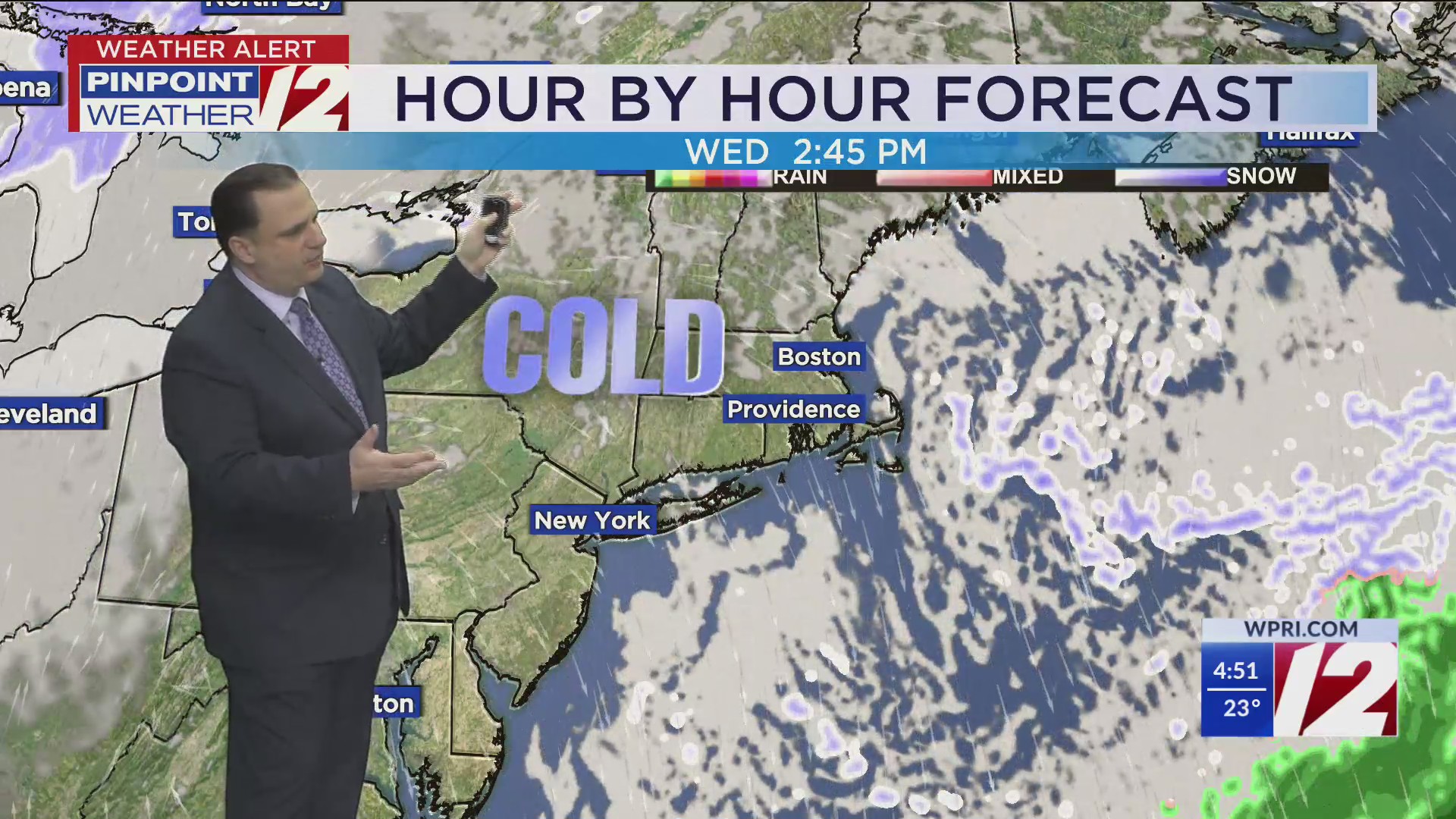 WPRI 12 Weather Forecast for 1/20/25: Snow ends early, then cold and ...