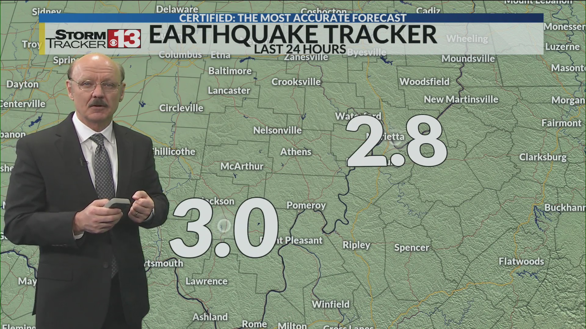 USGS: Earthquakes reported in Jackson, Washington counties in Ohio – WOWK 13 News