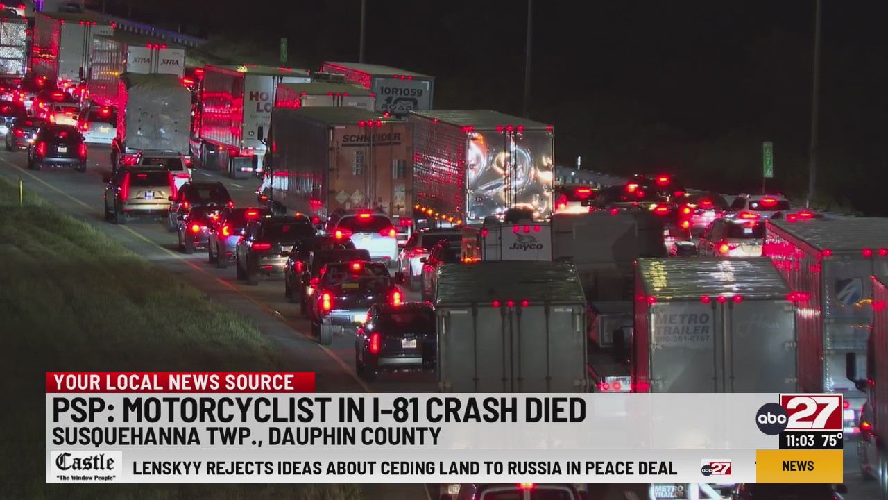 Motorcyclist dies after Interstate 81 crash Saturday night – ABC27