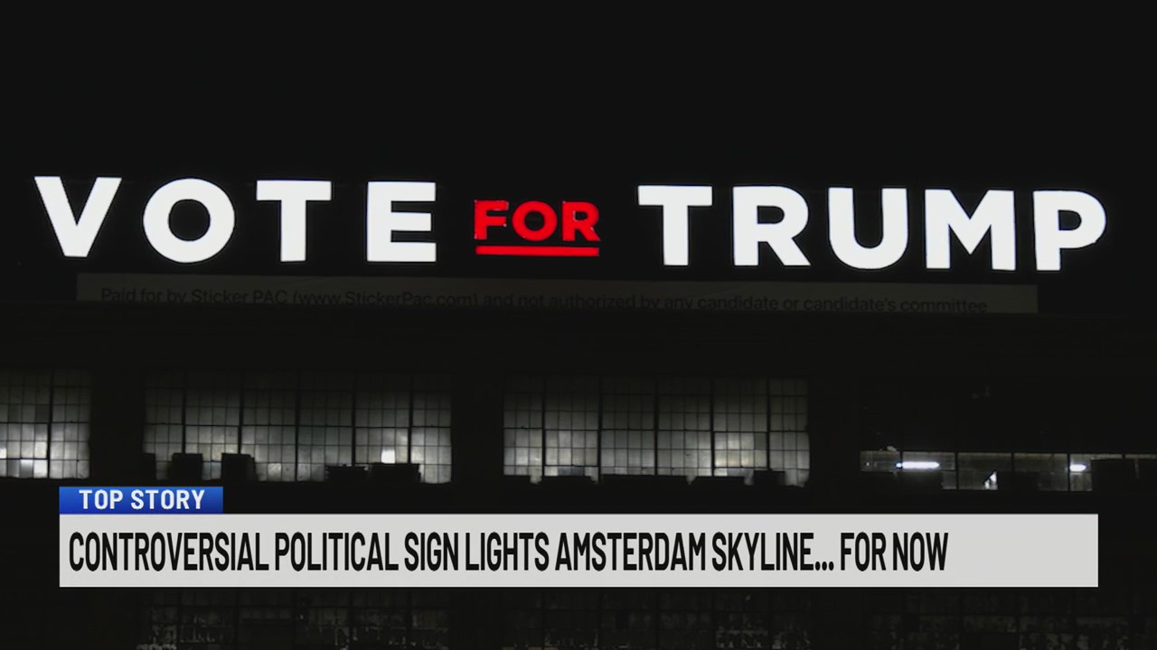 Vote for Trump sign atop Amsterdam building stays lit – NEWS10 ABC