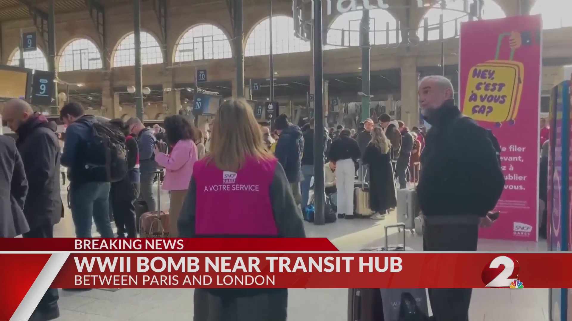 Unexploded WW2 bomb halts transit hub connecting Paris and London ...