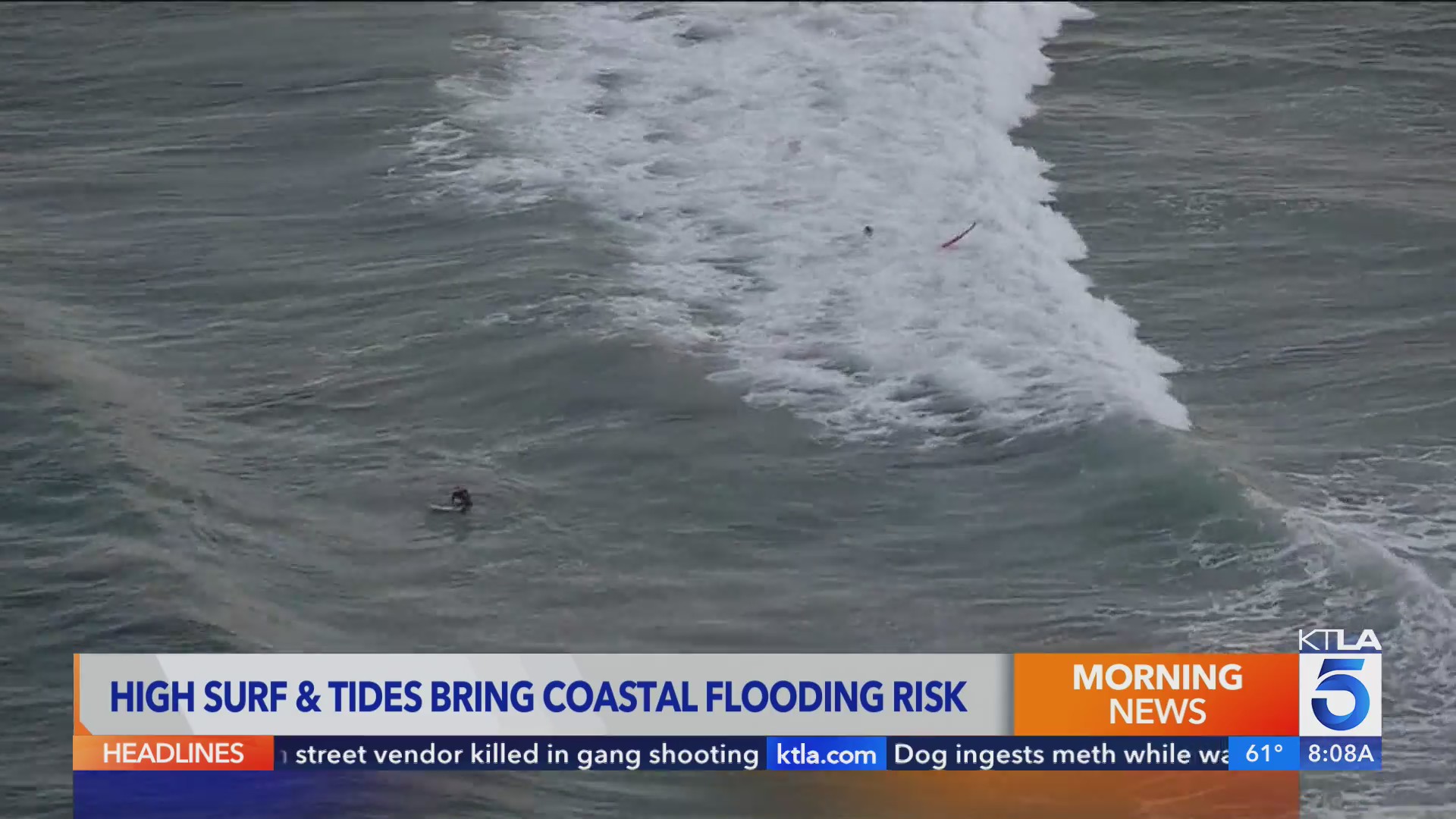 High surf & tides bring coastal flooding risk – KTLA