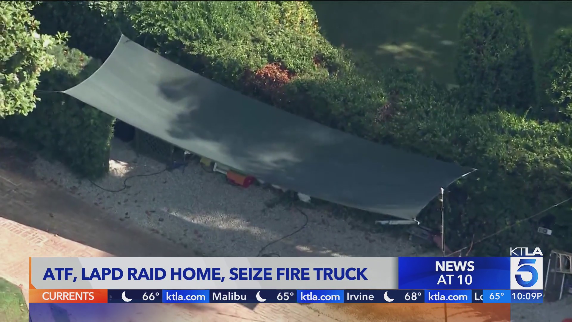 ATF, LAPD seize firetruck during raid at Brentwood home – KSN-TV