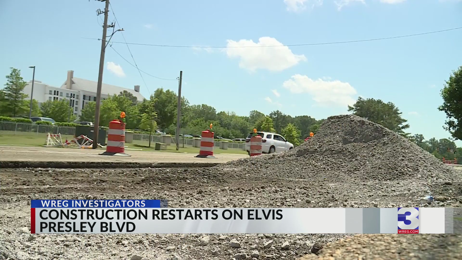 Long awaited construction restarts on Elvis Presley Boulevard – WREG.com