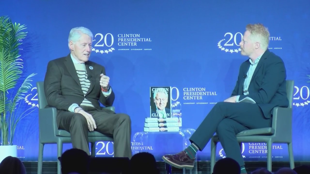 Bill Clinton speaks at Statehouse Convention Center for Clinton Center ...