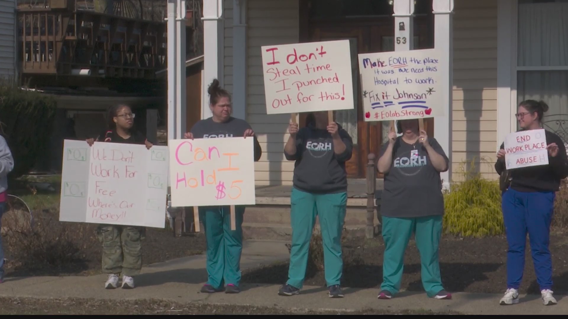 Ohio hospital employees protest delayed pay amid ongoing financial ...