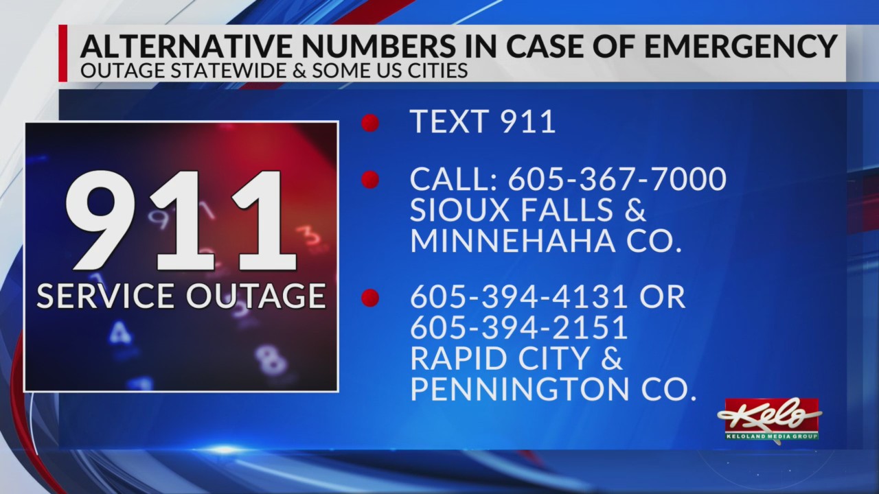 Statewide 911 outage: where to contact in case of emergency – KELOLAND.com