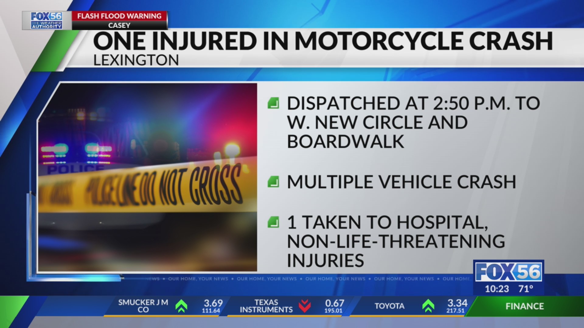 1 injured in Lexington motorcycle crash on New Circle Road – FOX 56 News