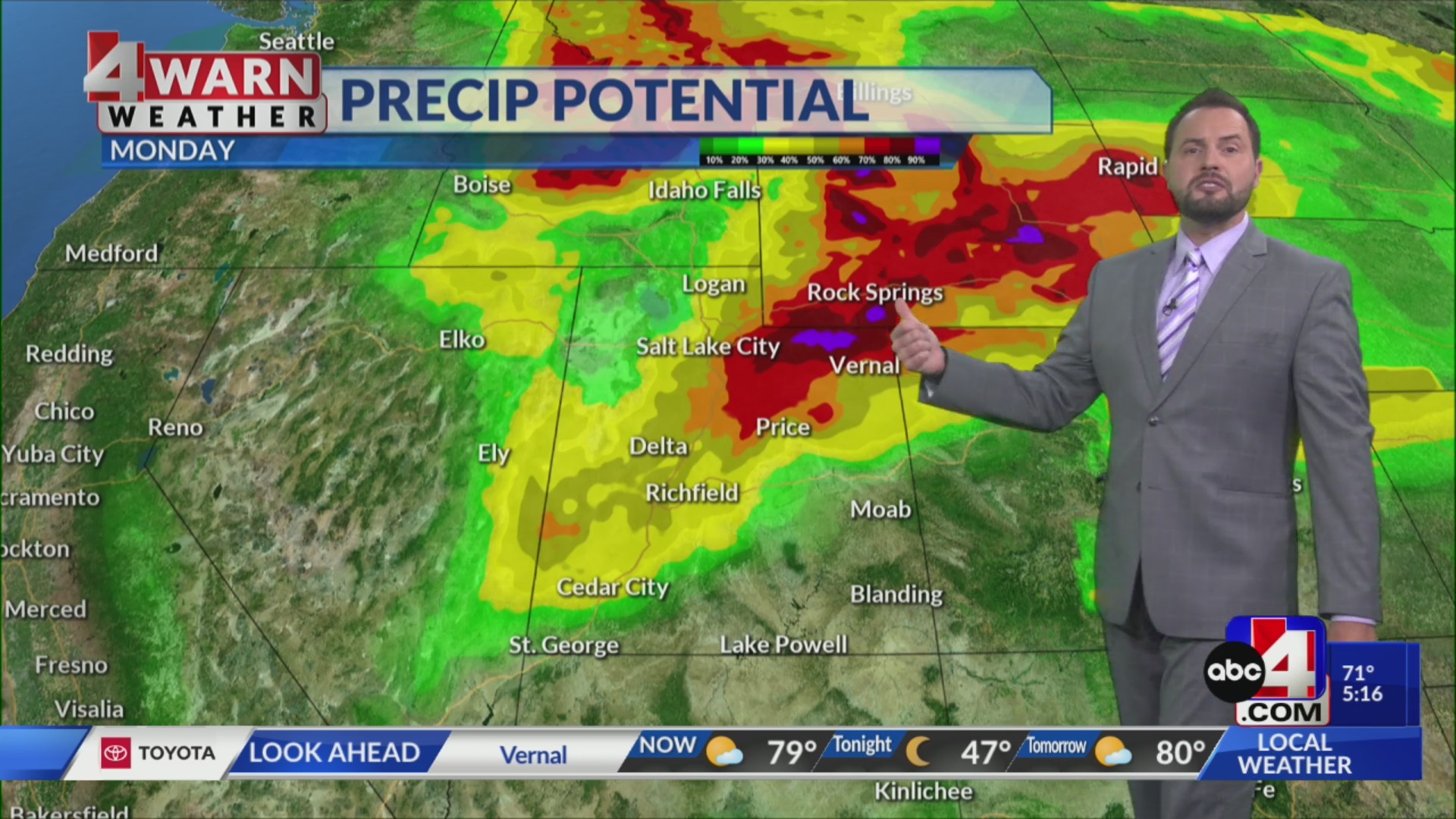 Cold front marching toward Utah brings isolated showers – ABC4 Utah