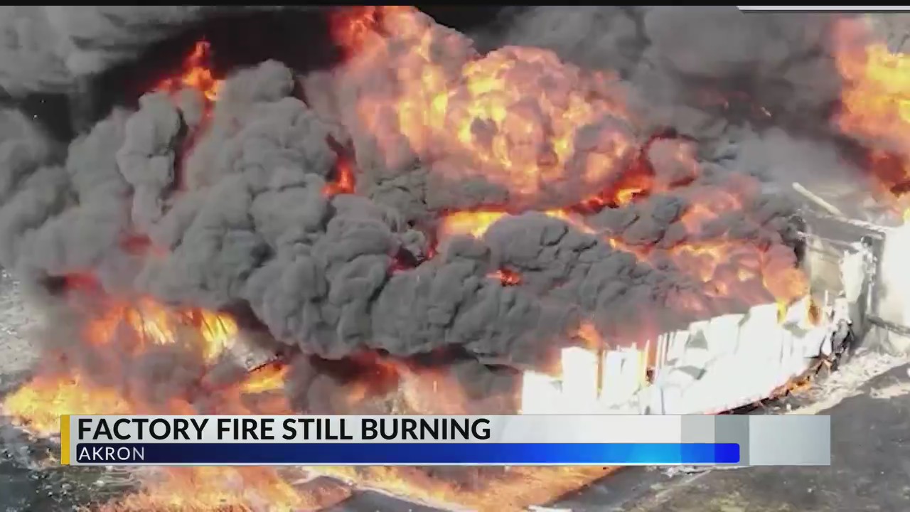 Akron factory chemical fire still burning – WKBN.com