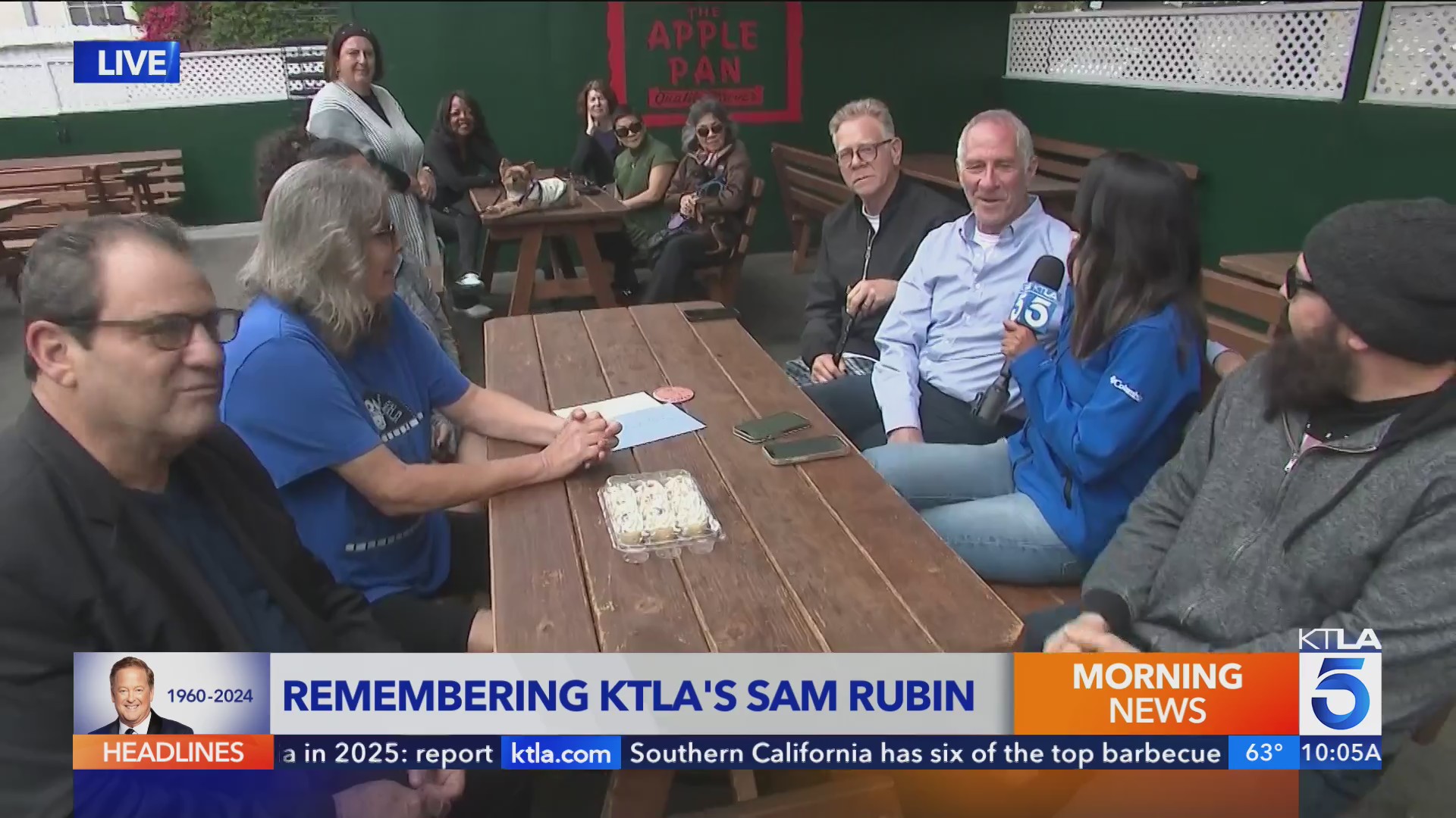 KTLA viewers pay tribute to Sam Rubin at The Apple Pan – KTLA
