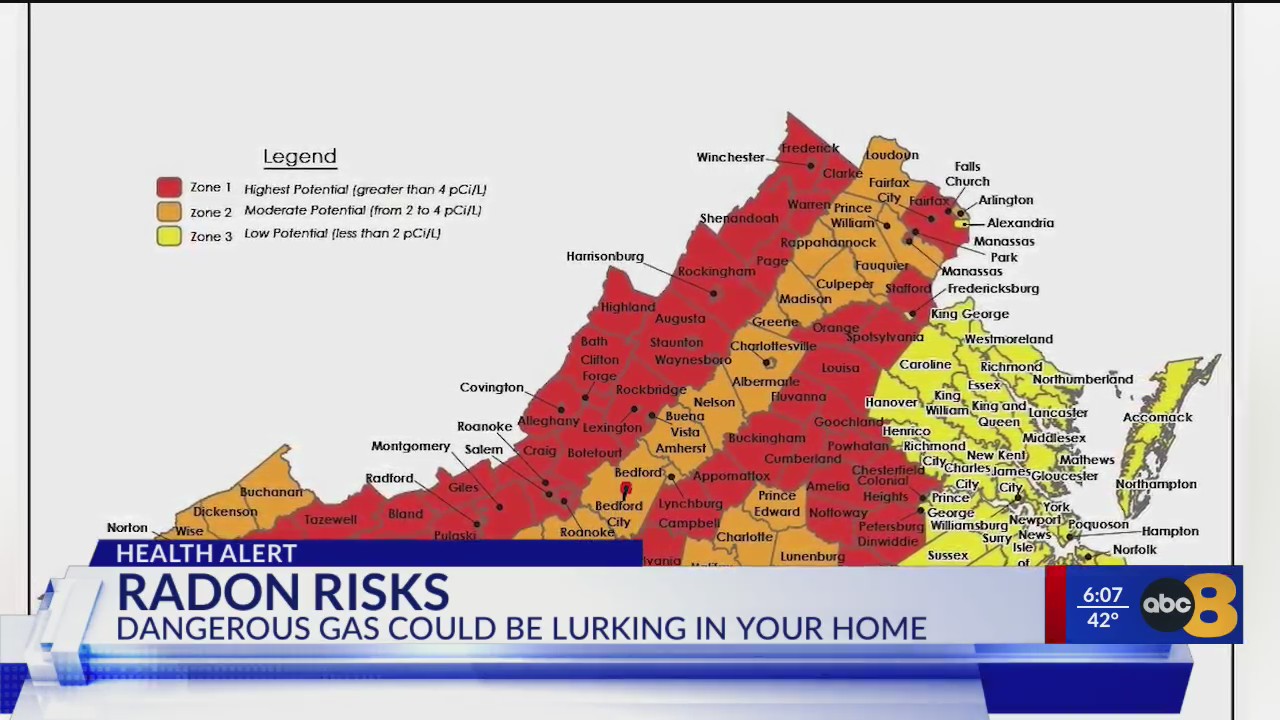High levels of radon found in 25% of Virginia homes, new report finds ...
