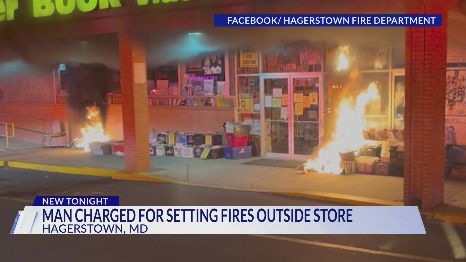 Man charged with arson after setting fires outside Hagerstown bookstore ...