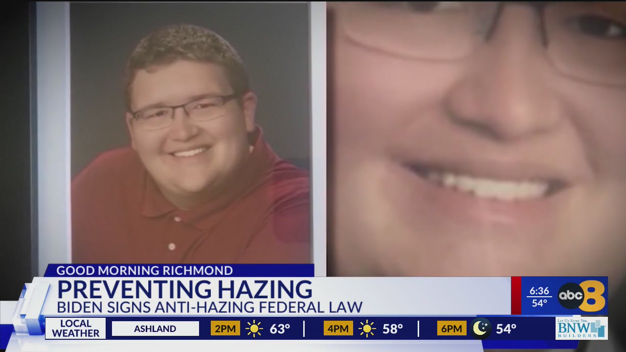 First ever federal anti-hazing law spearheaded by VCU hazing victim’s ...