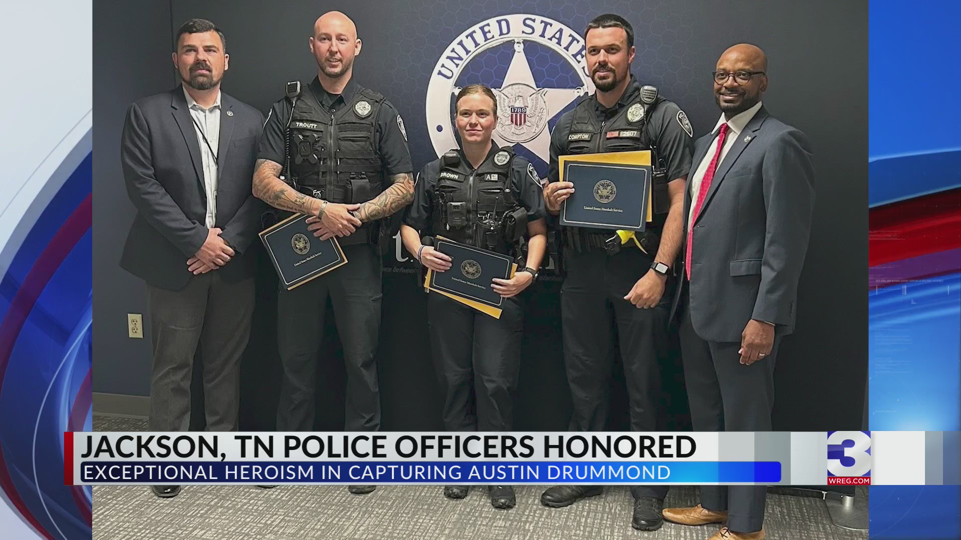 Jackson, TN police officers honored after capturing Austin Drummond ...