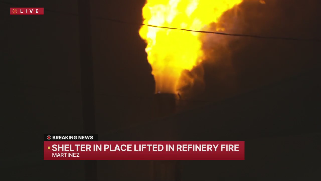 Shelter-in-place lifted in Martinez refinery fire – KRON4