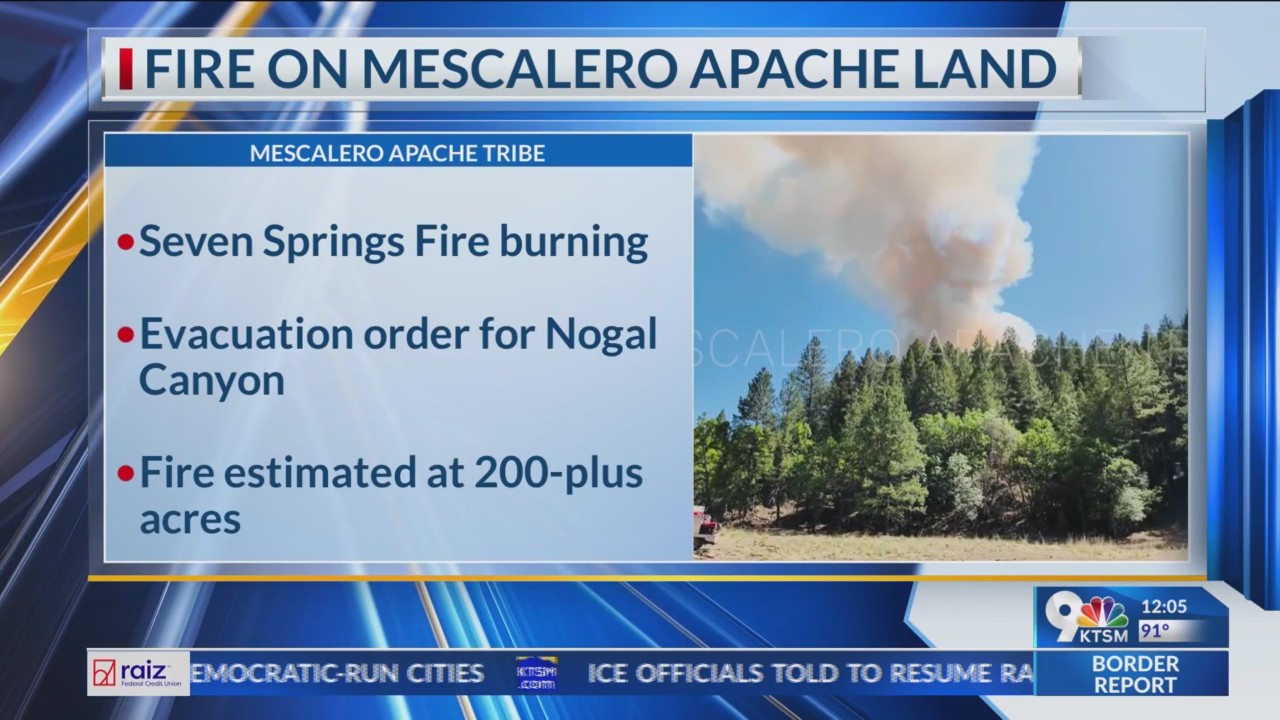 Seven Springs Fire grows over 300 acres on Mescalero Apache Reservation ...