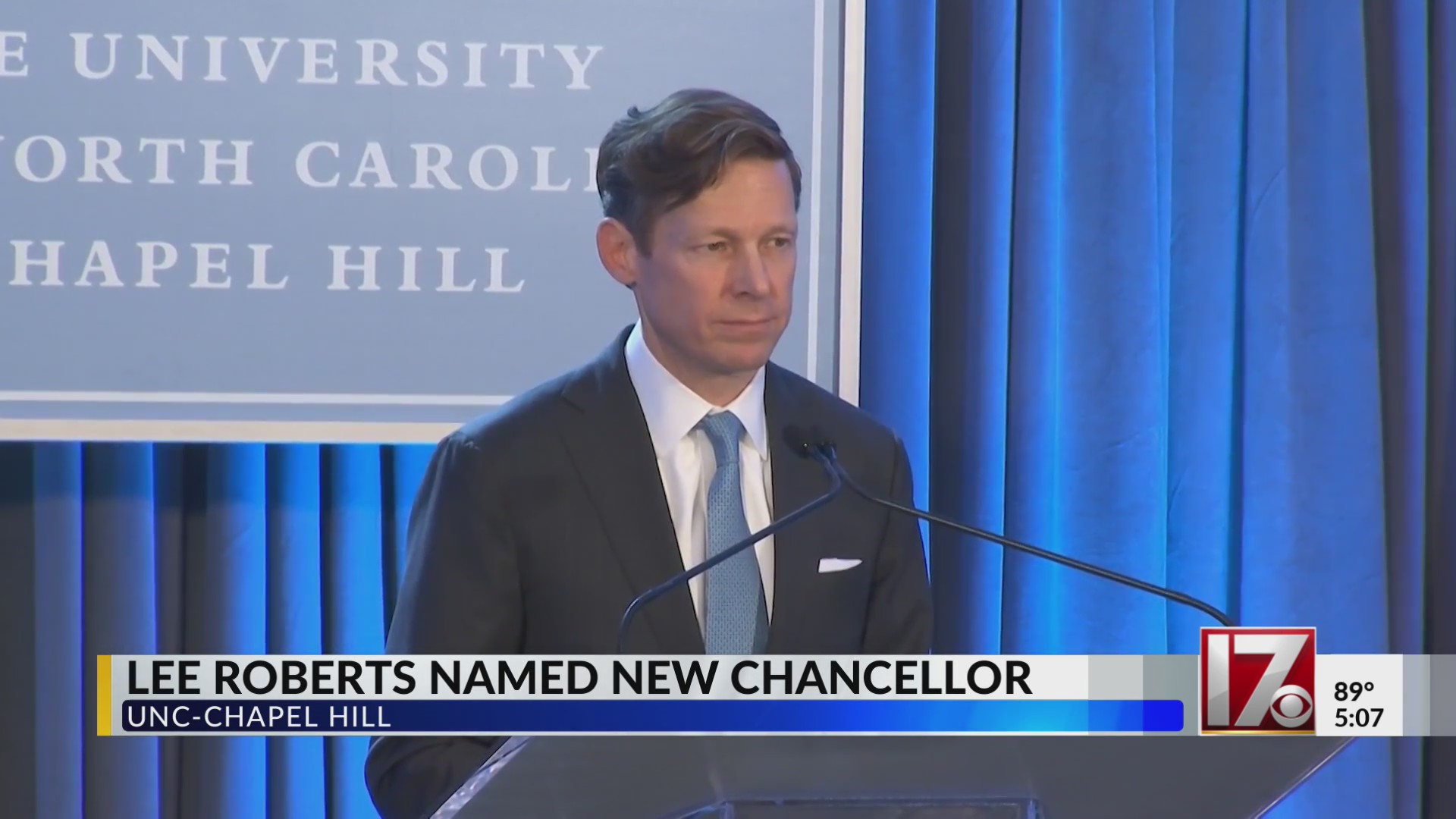 UNC-Chapel Hill names Lee Roberts new chancellor – CBS17.com