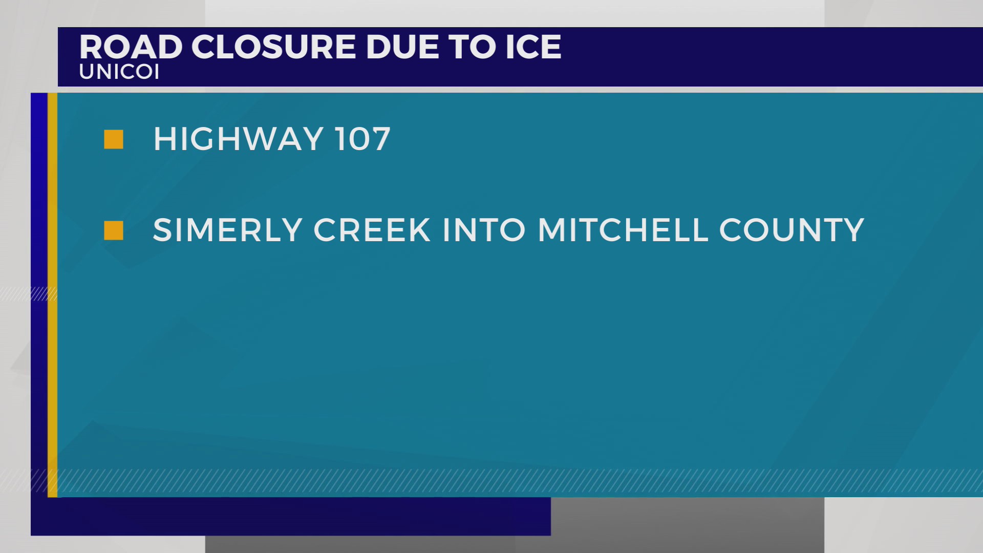 Highway 107 near Limestone Cove shut down due to ice – WJHL | Tri ...
