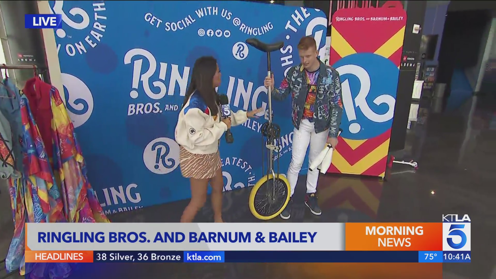 Ringling Bros. and Barnum & Bailey (10 a.m.) – KTLA