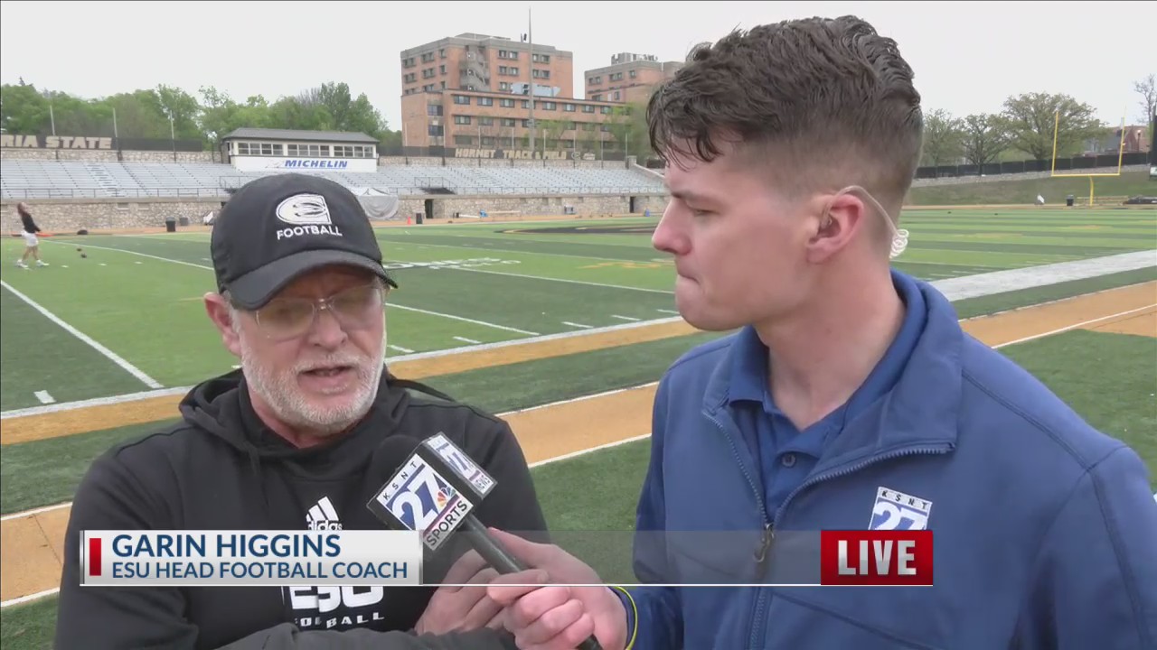 LIVE: ESU’s Coach Higgins previews spring scrimmage – KSNT 27 News