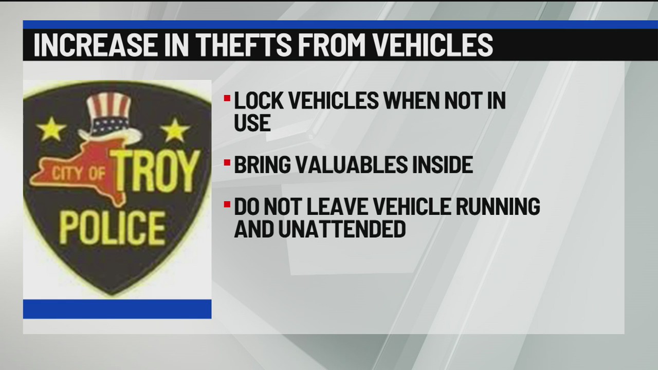 Troy PD warning of increase in thefts from vehicles – NEWS10 ABC